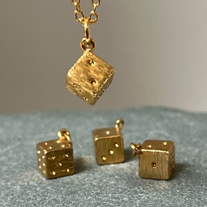 Lucky Dice Charm British Made , Lucky Dice Brass Charm, Dice Charm for ...