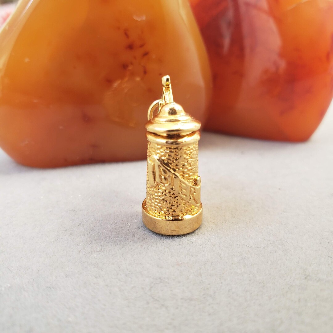 Unique Vintage Style Beer Pint Solid Brass Charm Pendant Articulated ...