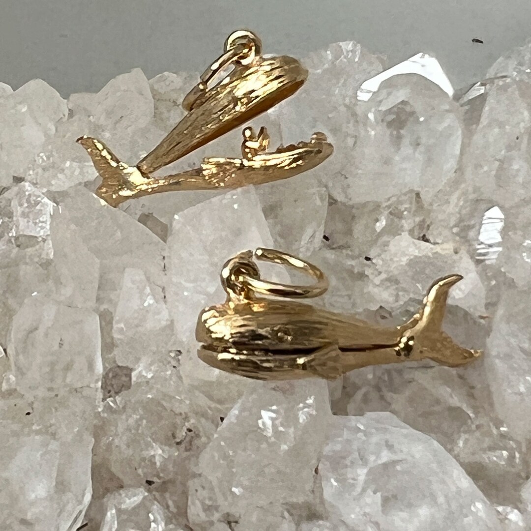 Jonah and the Whale Charm: 22ct Gold Plated Articulated Brass - Etsy