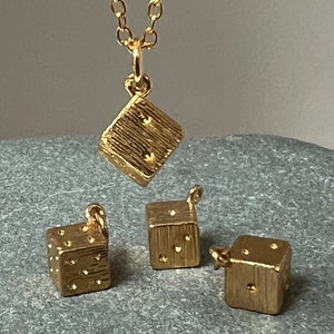 Lucky Dice Charm British Made , Lucky Dice Brass Charm, Dice Charm for ...