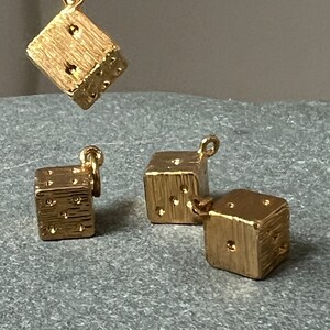 Lucky Dice Charm British Made , Lucky Dice Brass Charm, Dice Charm for ...