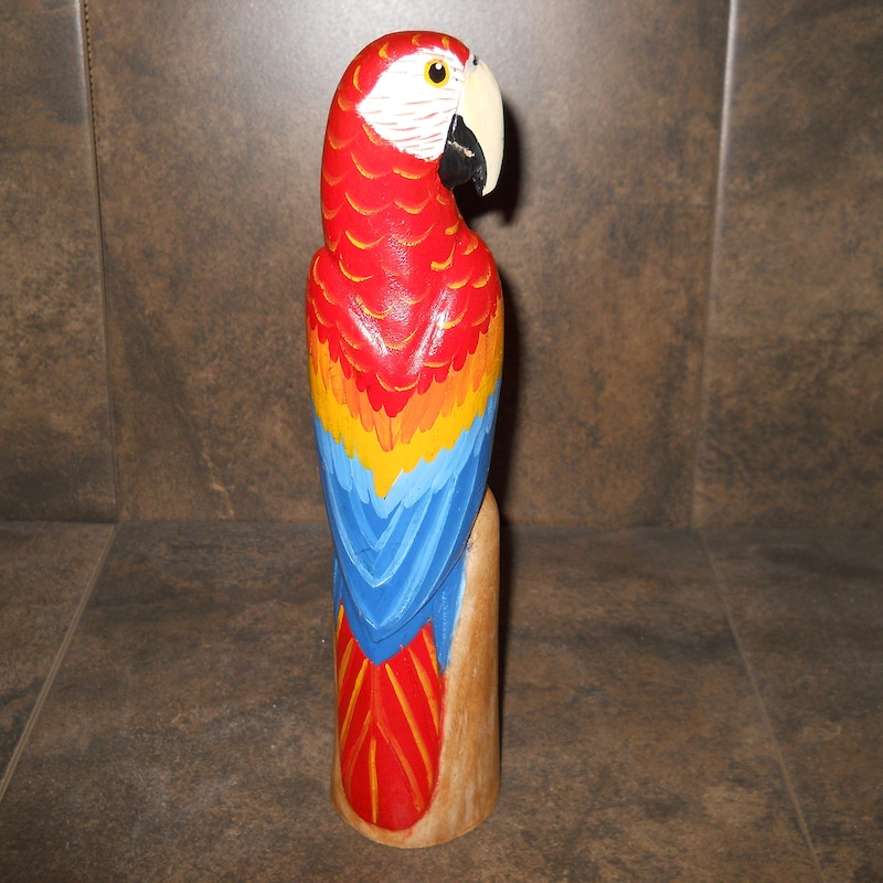 Hand Painted Parrot - Etsy