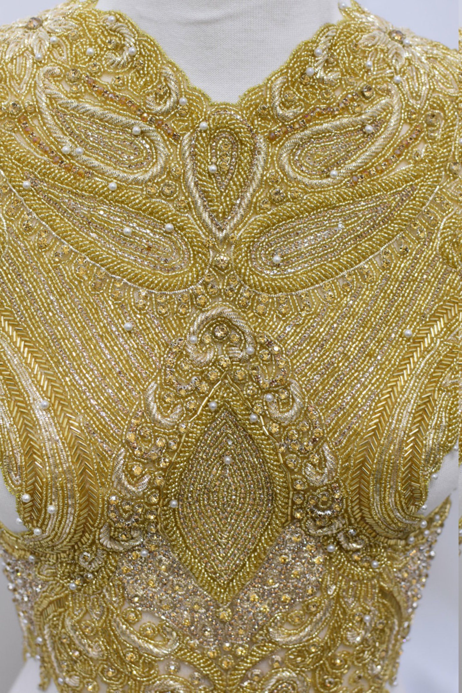Gold Beaded Embroidery - Etsy