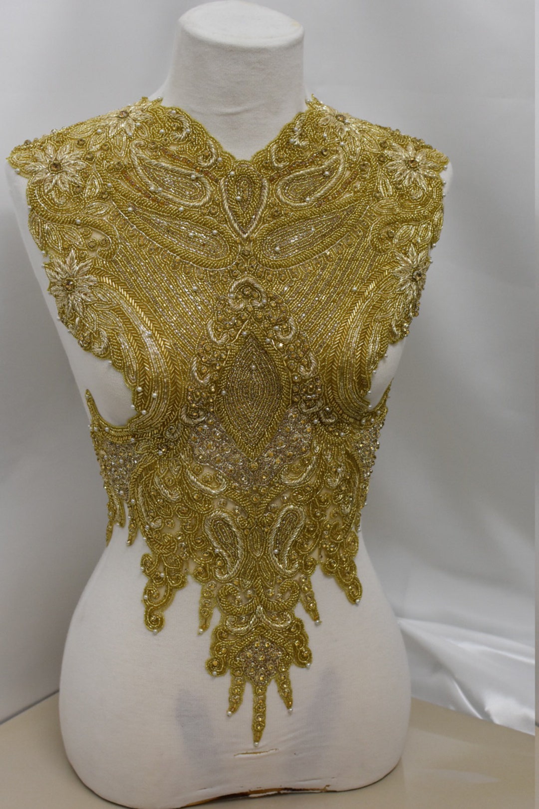 Gold Beaded Embroidery - Etsy