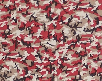 Red Camouflage Fabric - Etsy