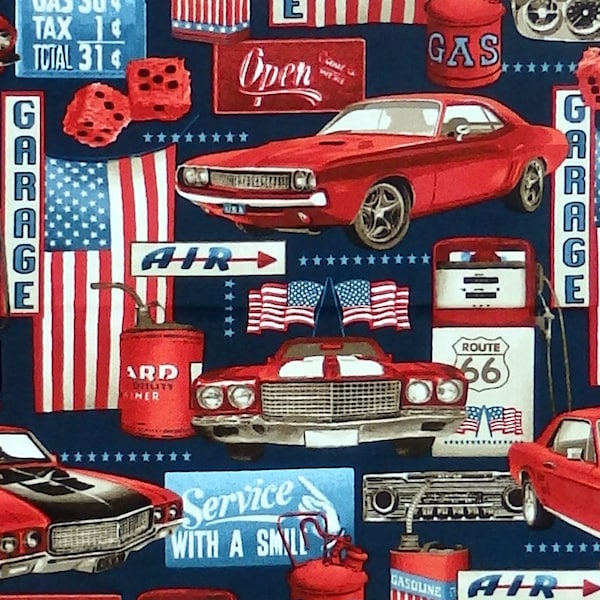 American Muscle Cars Fabric - Etsy