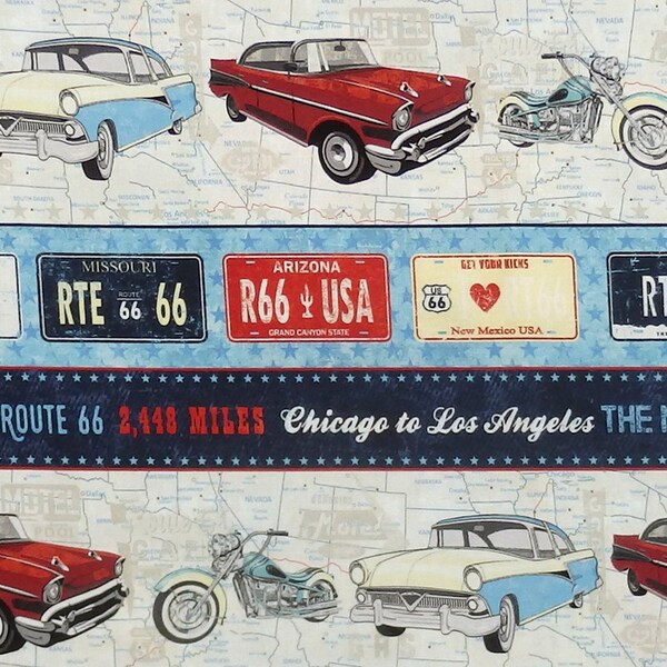 Route 66 Fabric - Etsy