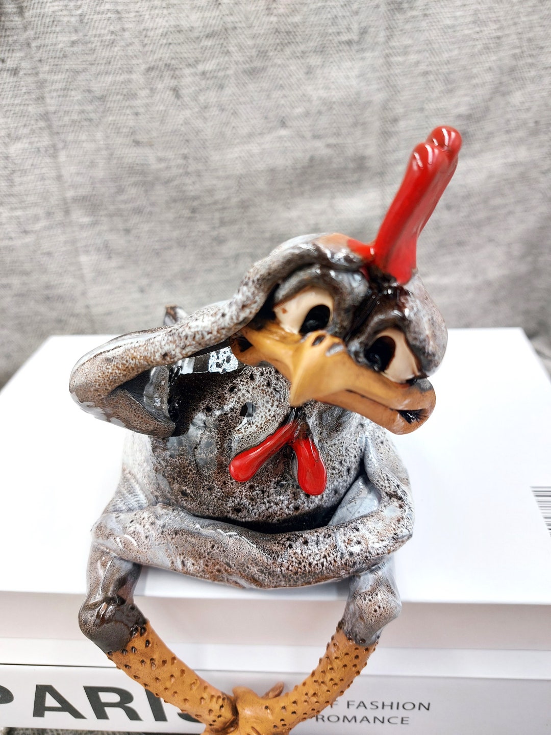 CRAZY Relaxing HUHN/HAHN - Lustiges, handgemachtes Keramik Geschenk ...