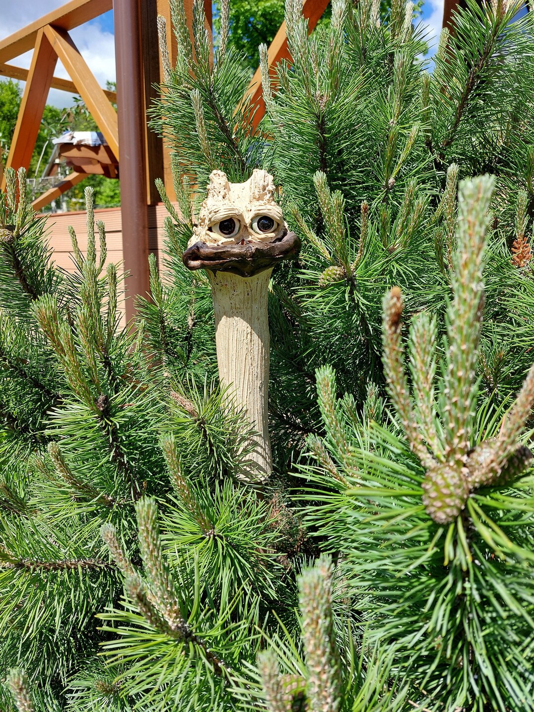 FUNNY HIDDEN OSTRICH - Ceramic Garden Decor, Hand Made Outside Decor ...