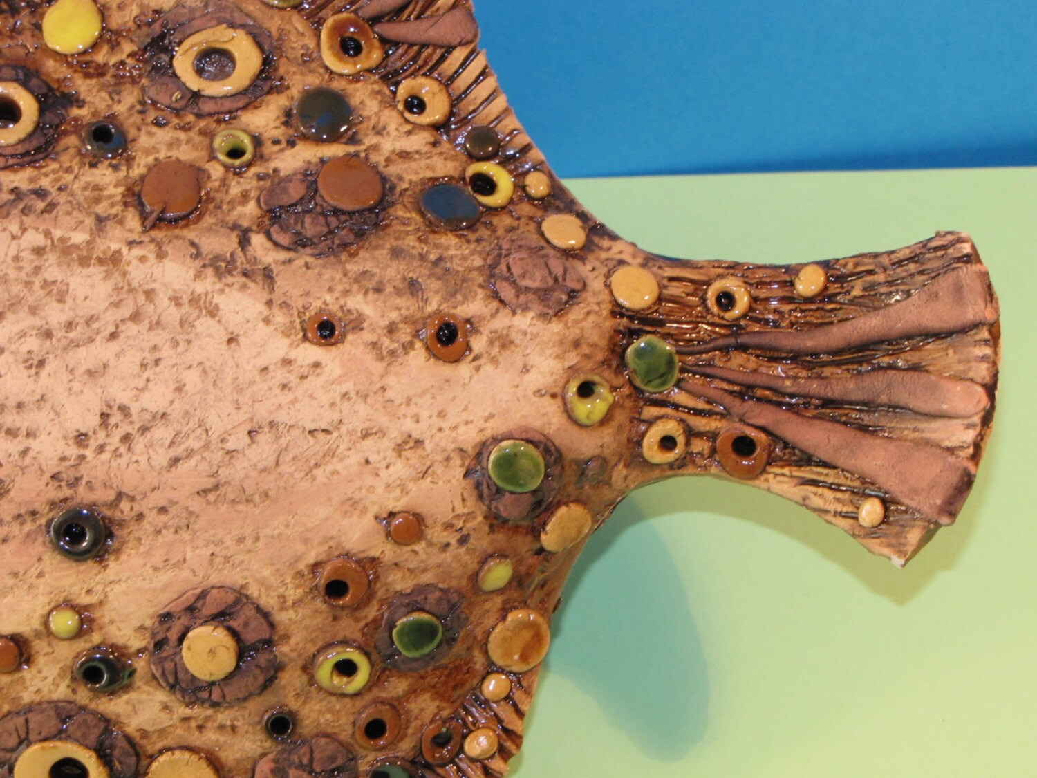 Large Ceramic Flounder Fish Wall Art, Unusual Clay Decor - Etsy