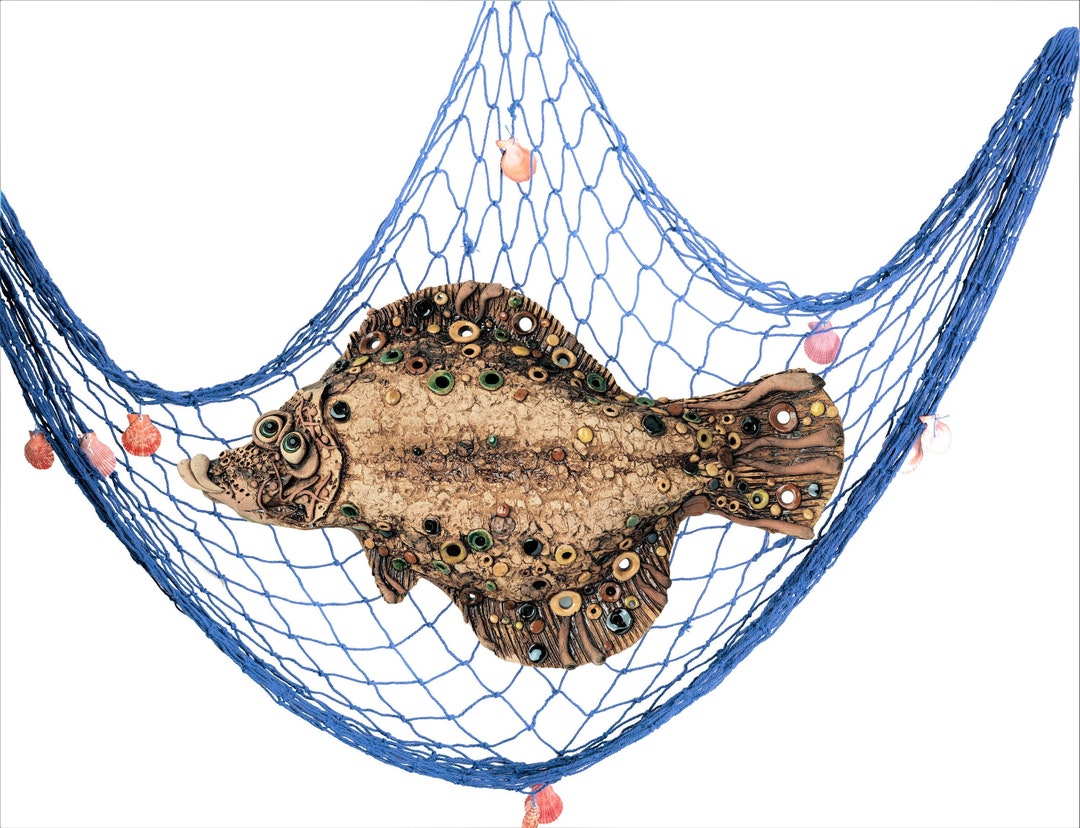 FLUNDER FISCH Wandanhänger Wohndekor Aussergewöhnlich Keramik - Etsy.de