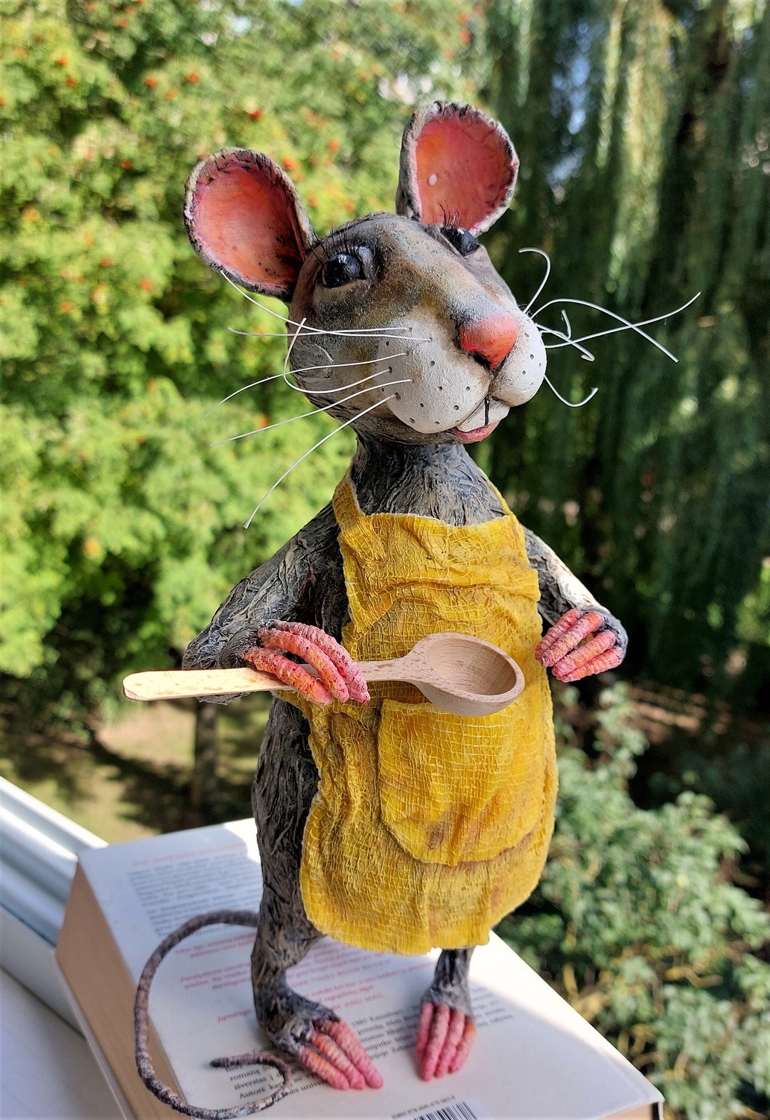 Rat Kitchen Chef, Fine Art Doll, Handmade Home Decor, Garden Decor ...