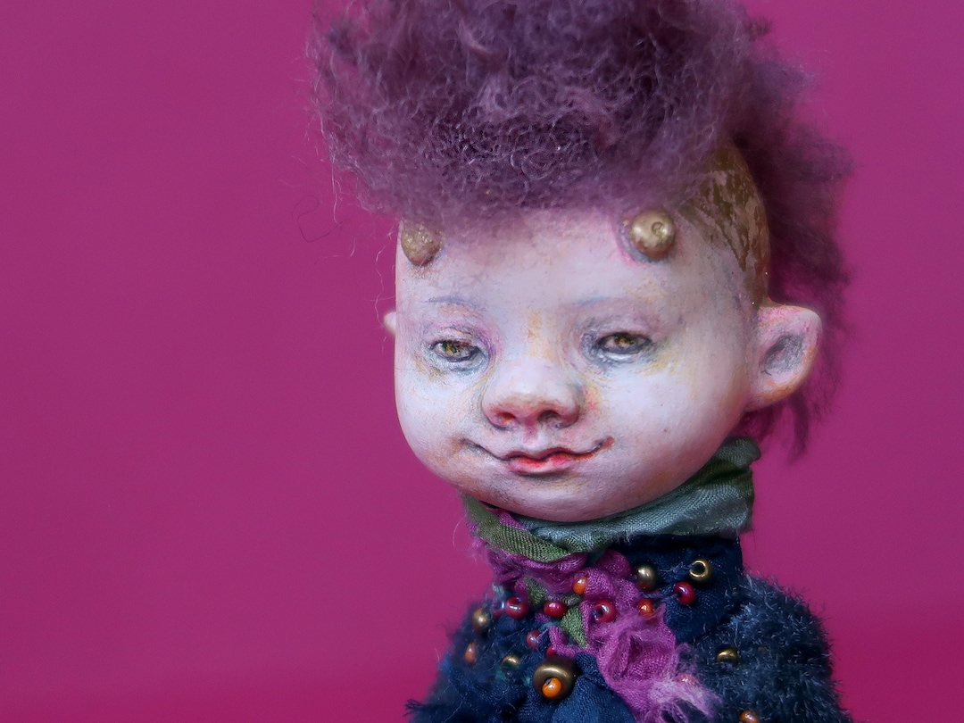 Modern Imp, Demon Exclusive Home Decor, Devil Figurine, Handmade Doll ...