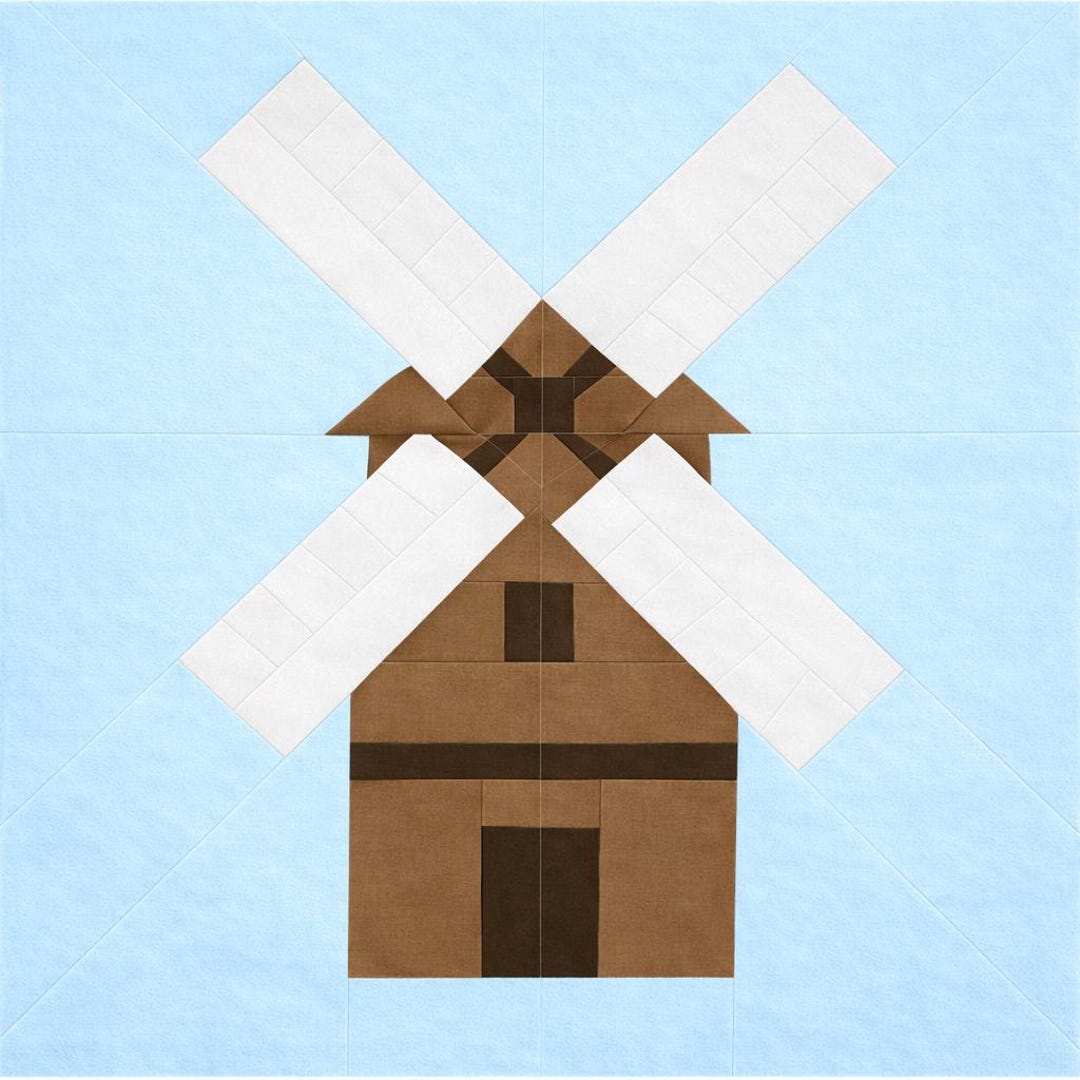 Windmill Quilt Block Pattern – Foundation Paper Piecing PDF - FPP - Etsy