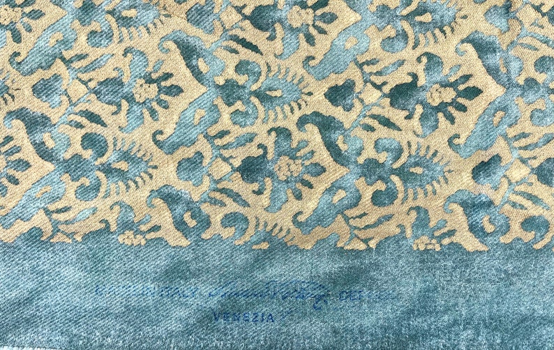 FORTUNY delfino Blue & Silvery Gold Texture Bolt 1.2 and 0.9 Yards - Etsy