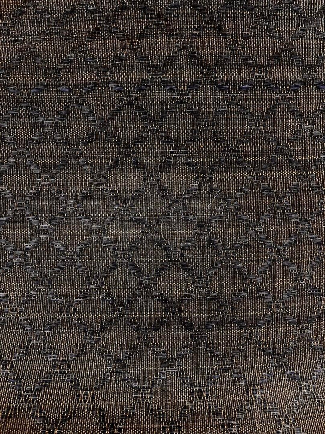 Woven Horse Hair Fabric - Black / Mustard - REMNANT - Etsy