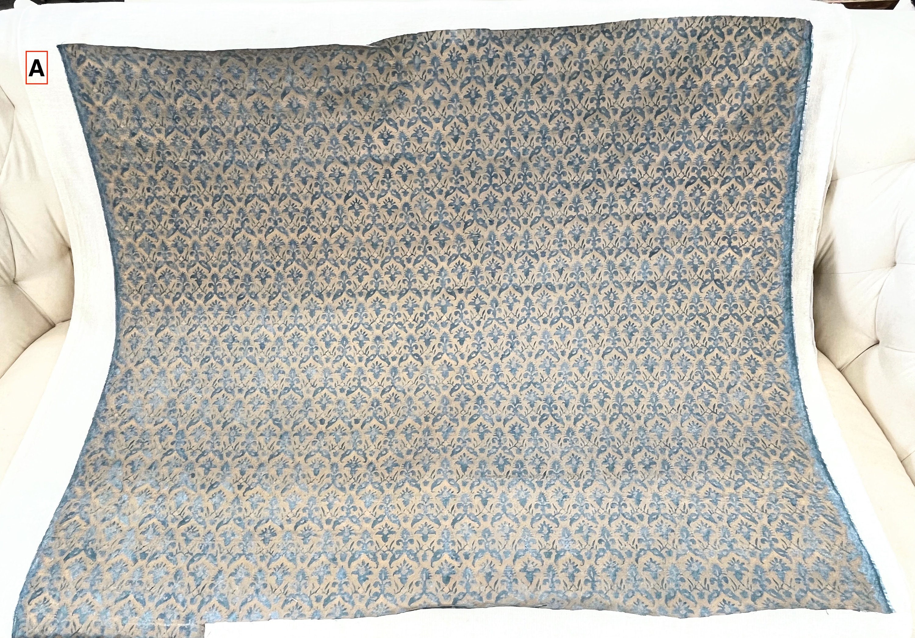 FORTUNY delfino Blue & Silvery Gold Texture Bolt 1.2 and 0.9 Yards - Etsy