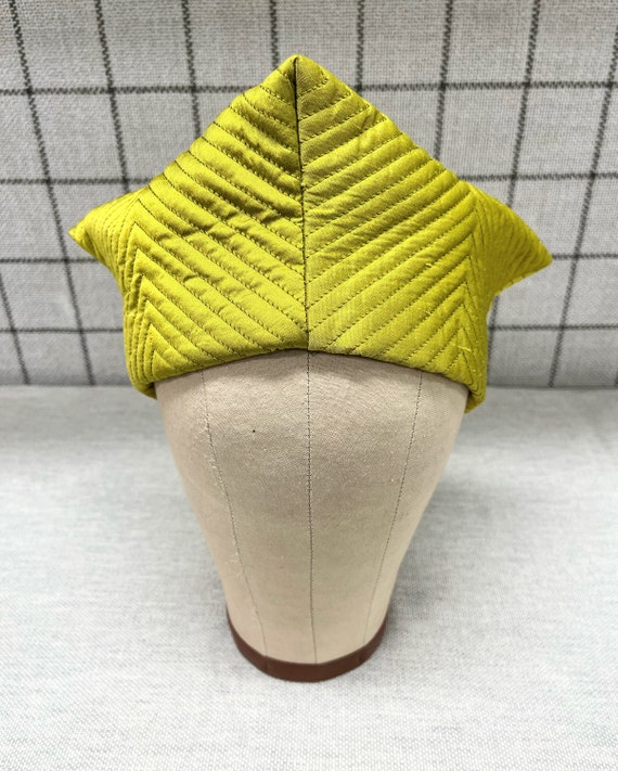 HANDMADE Red, Yellow Vintage Gilgit Button Hats - Gem