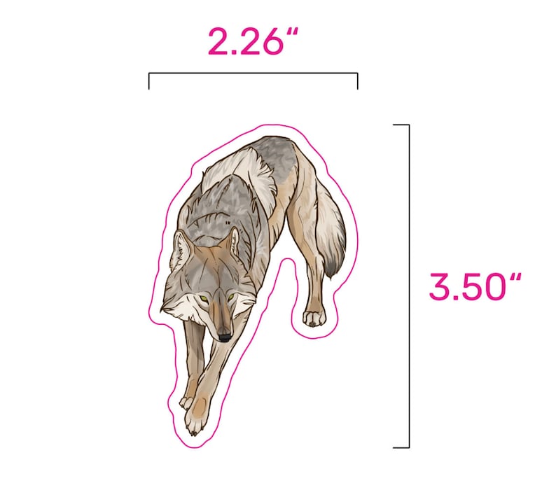 Timber Wolf Waterproof Vinyl Sticker | Etsy