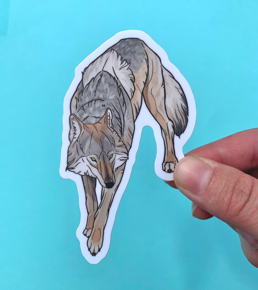 Timber Wolf Waterproof Vinyl Sticker - Etsy