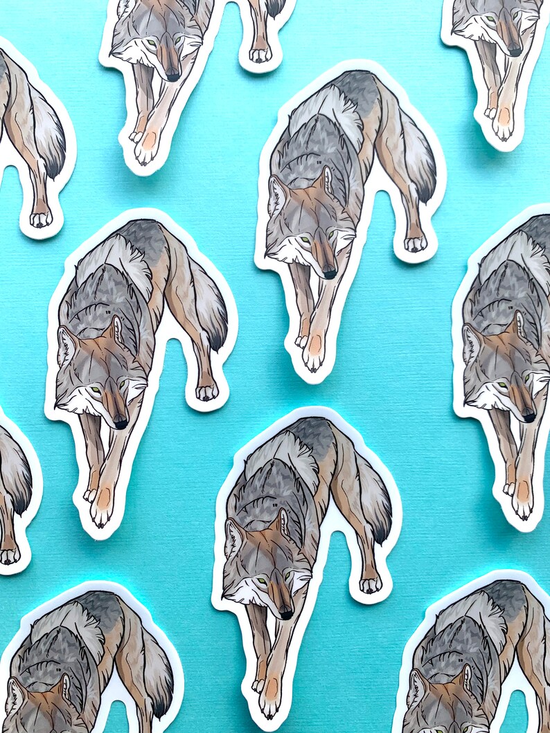 Timber Wolf Waterproof Vinyl Sticker | Etsy