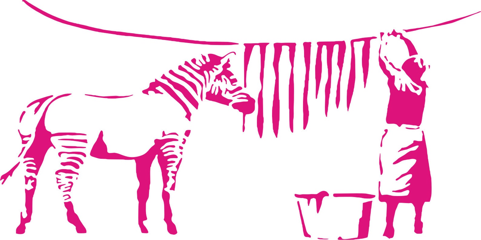 Banksy Zebra Stripes Laundry Washing Wall Art Sticker Decal | Etsy