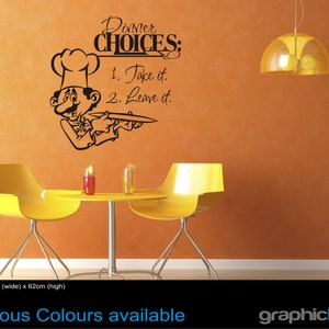 Menu Funny Kitchen Wall Art Sticker Quote Vinyl Decal - Etsy UK