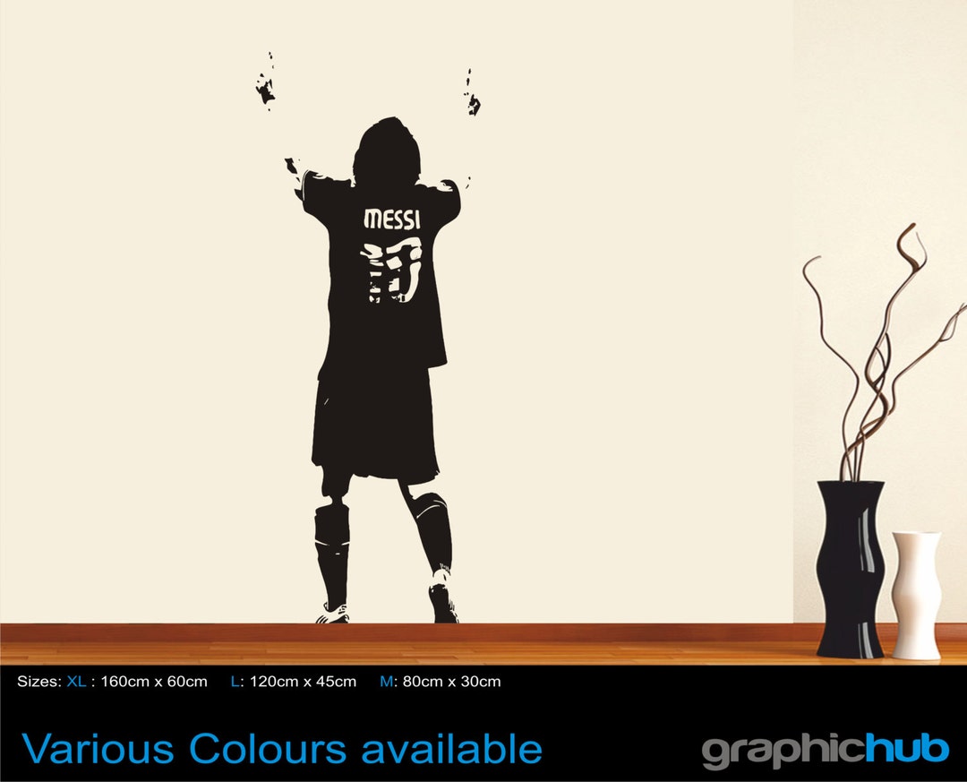 Lionel Messi Wall Art Sticker Decal - Etsy