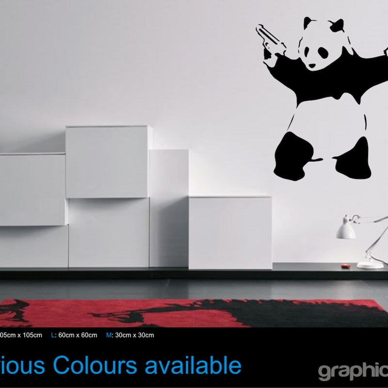 Banksy Wall Decal - Etsy UK