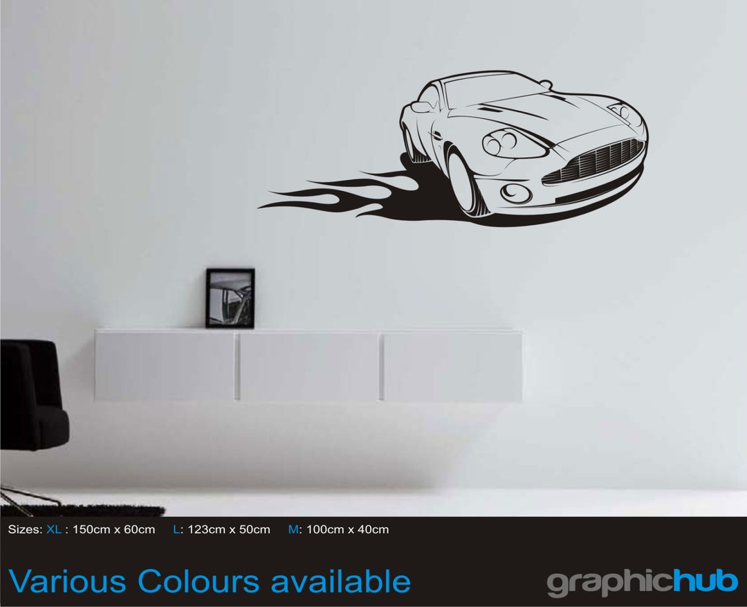 Sports Car Aston Martin Wall Art Sticker Decal - Etsy