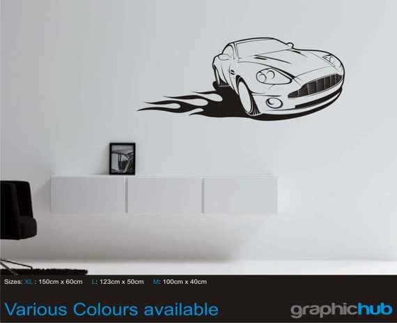 Sports Car Aston Martin Wall Art Sticker Decal | Etsy