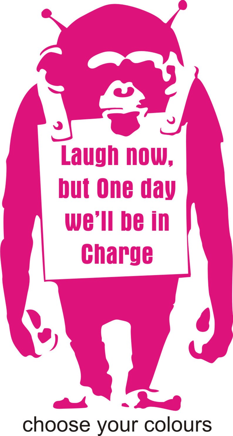 Banksy Monkey Wall Art Sticker Decal - Etsy