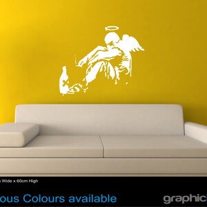 Banksy Fallen Angel Wall Art Sticker Decal Graffiti - Etsy