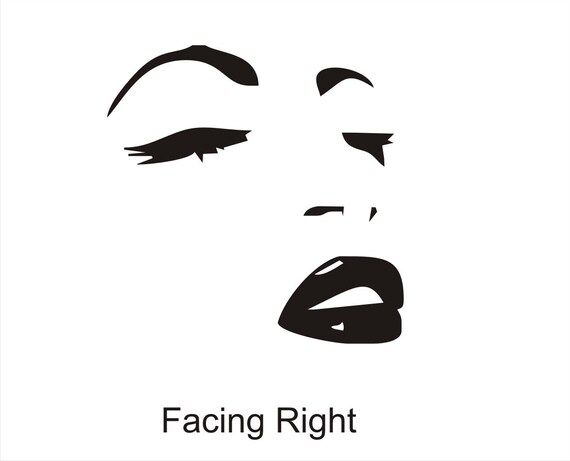 Marilyn Monroe Face Outline Sticker