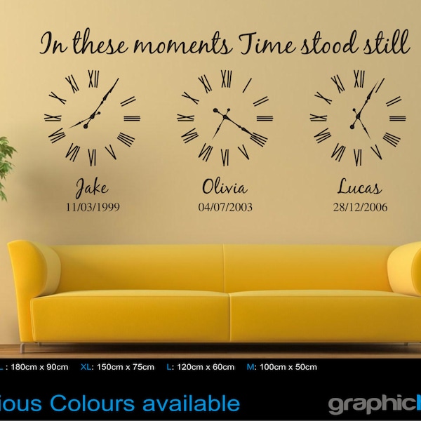 Time Wall Decal - Etsy