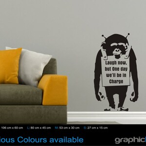 Banksy Monkey Wall Art Sticker Decal - Etsy