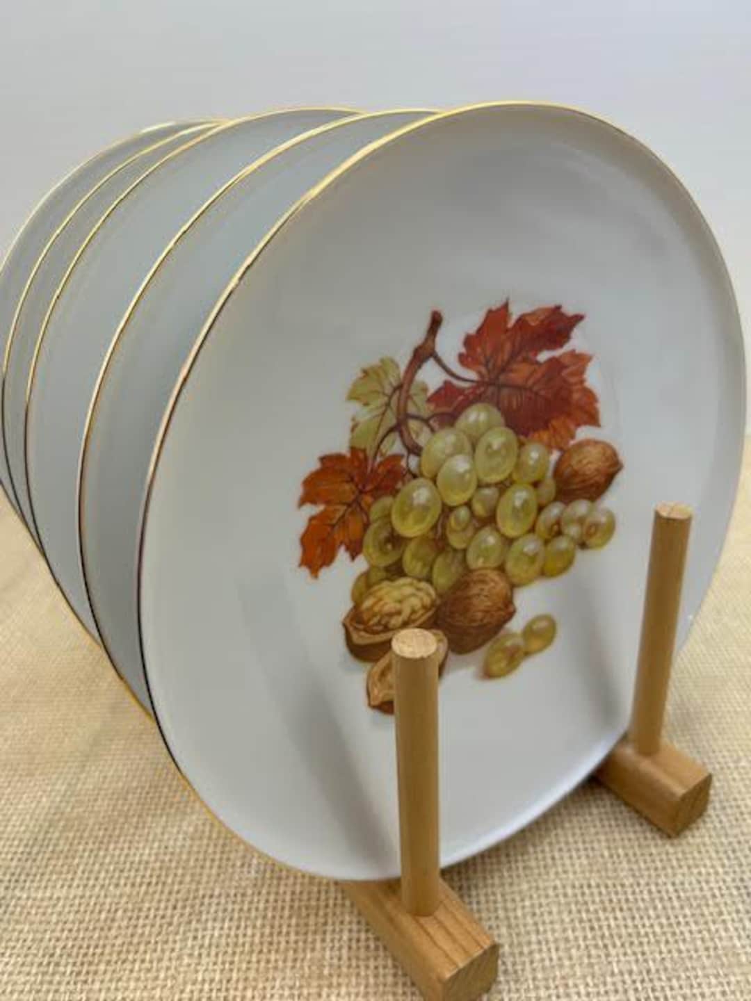 Set of 5 Beautiful Bavaria Germany Plates With Fruit and Nut Motif, Set ...