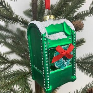 Cute Christmas Mailbox Ornament, Xmas Mailbox Ornament, Snowed on ...
