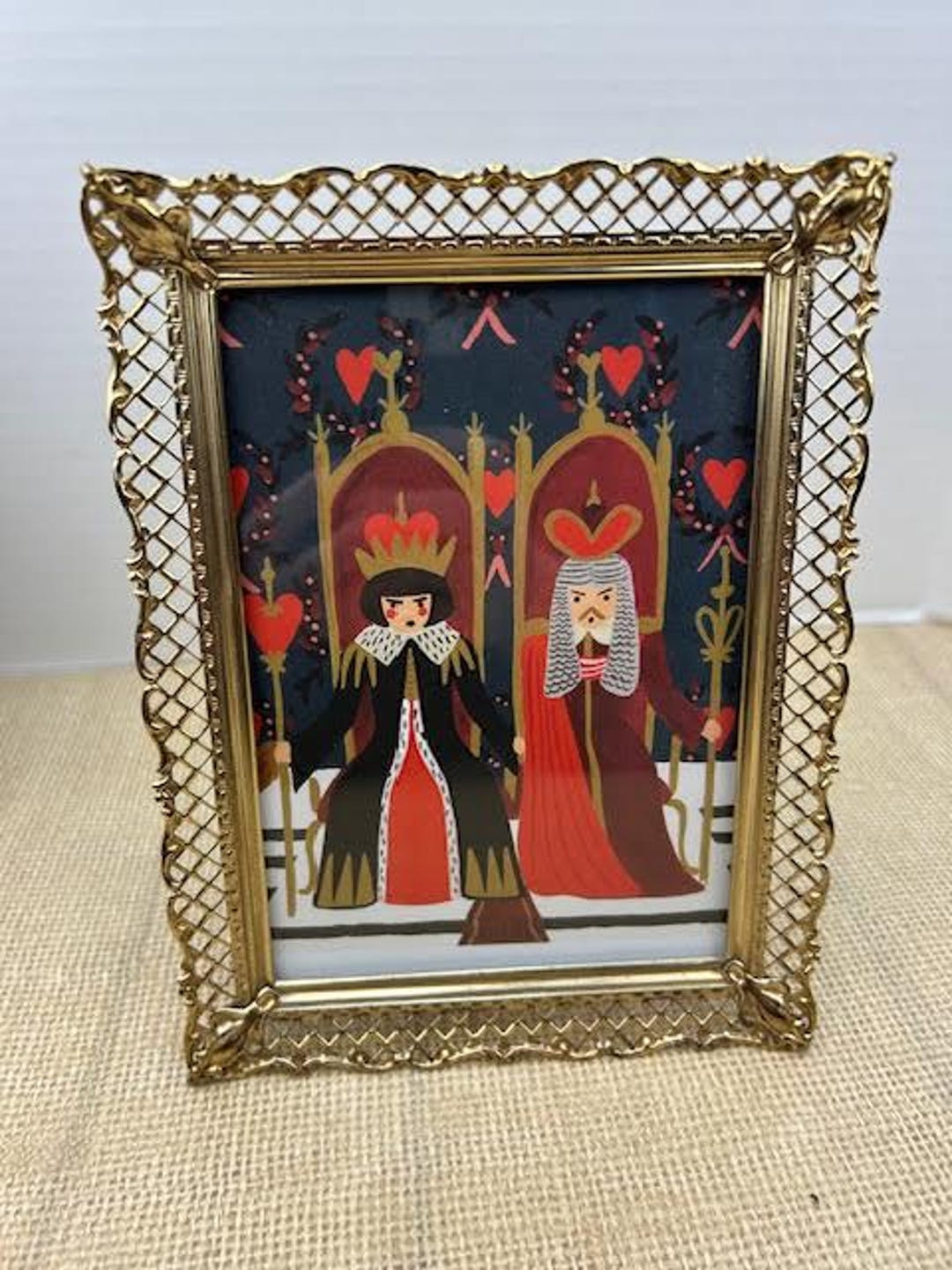 Antique Gold Filigree Picture Frame, Vintage Filigree 4.25" X 6.5" Pic ...