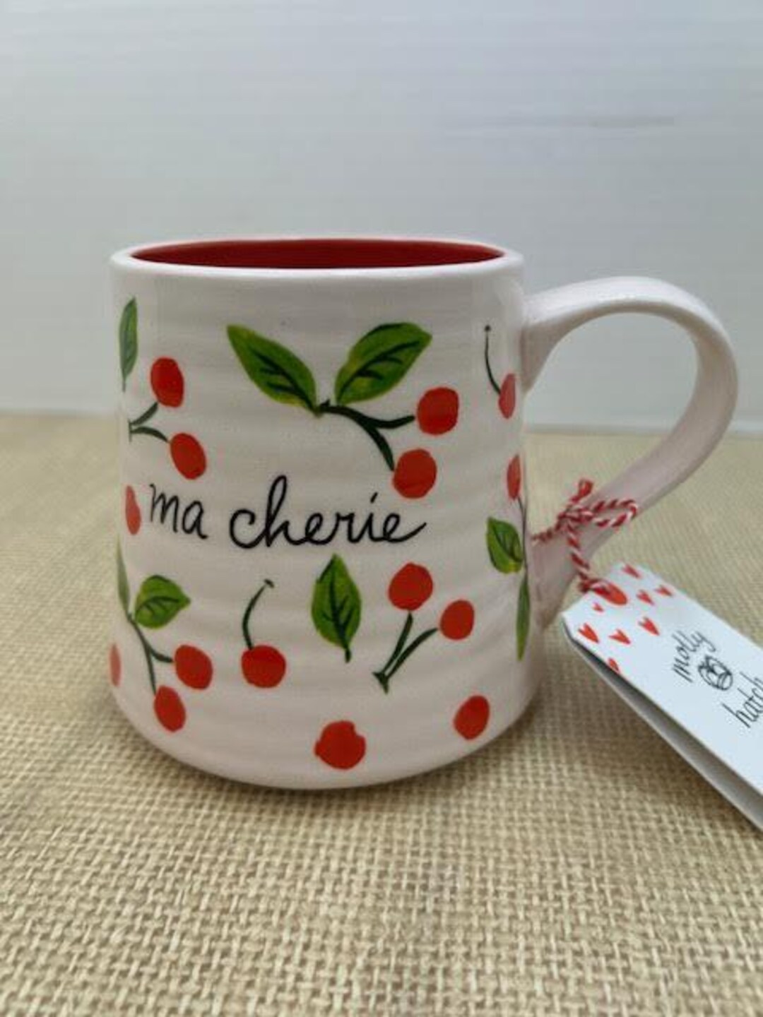 NWT Ma Cherie Cherry Mug by Molly Hatch, Molly Hatch Mug With Cherry ...