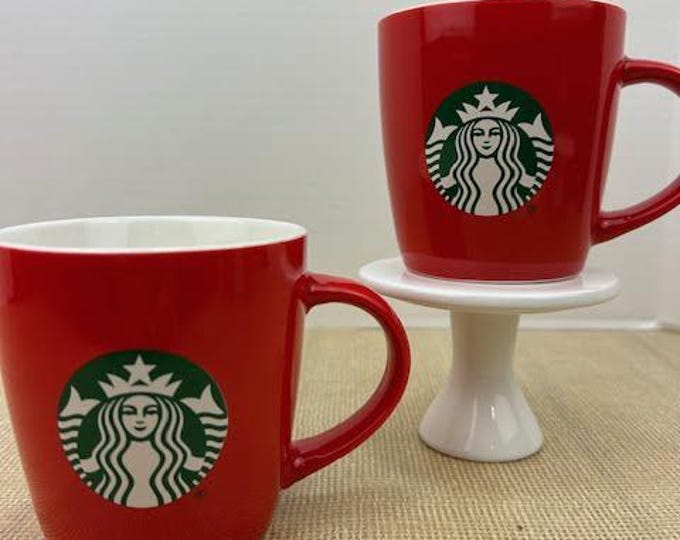 Set of Starbucks Mugs With Classic Logo, Starbucks 2021 Classic Red Mug ...