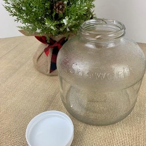 Vintage Snowdrift Glass Jar, Vintage Snowdrift Shortening Jar, Vintage ...