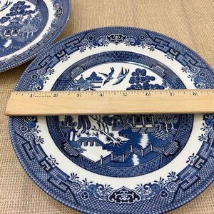 Set of 4 Blue and White Churchill Dinner Plates, Churchill England ...