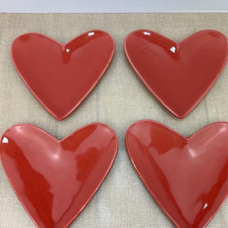 Heart Ceramic Plates - Etsy
