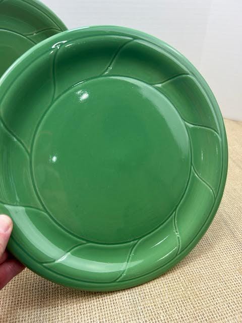 Set of 4 Vintage 9 Inch Crestware Plates, Vintage Green Crestware Plate ...