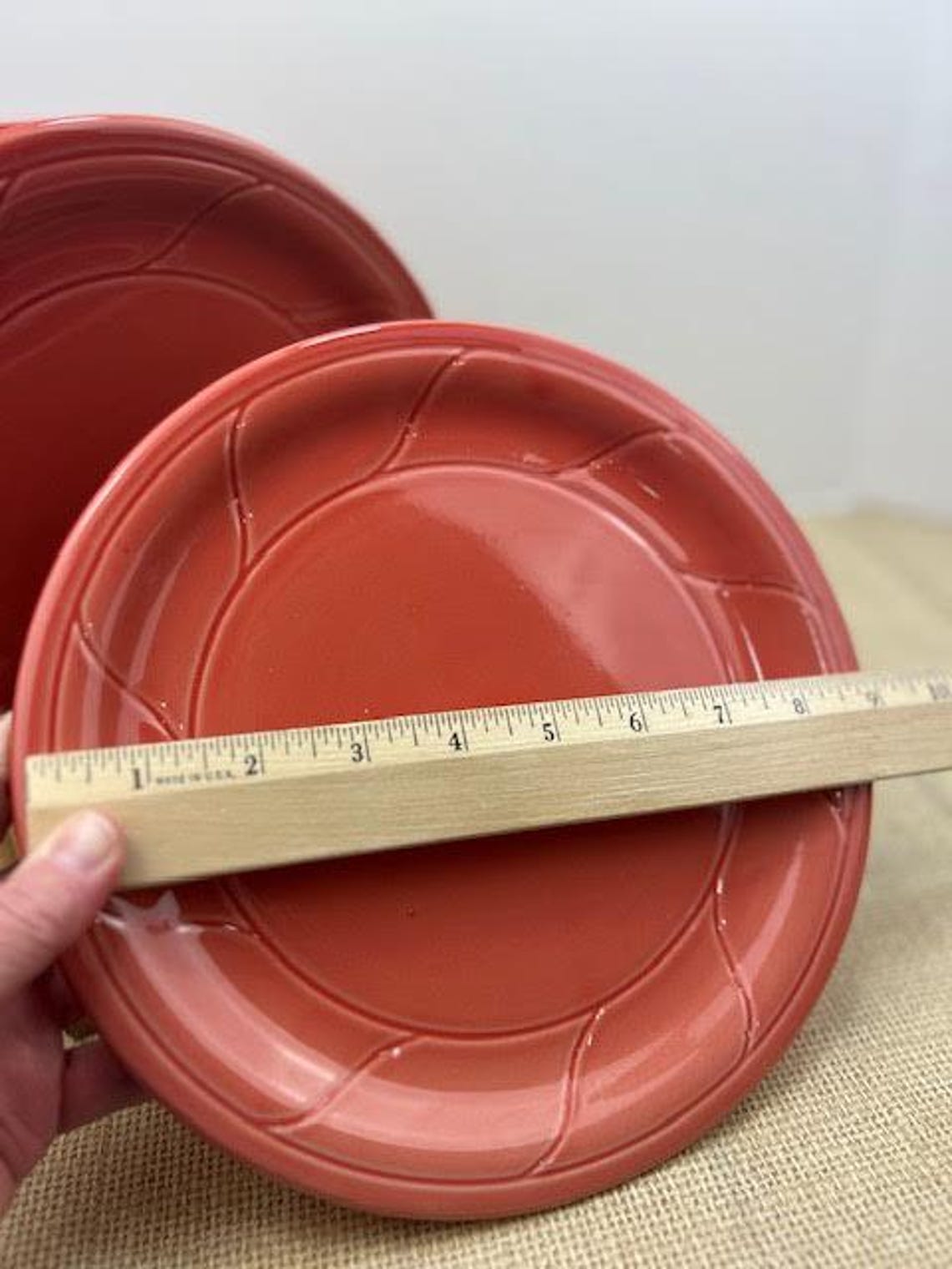 Set of 4 Vintage 9 Inch Crestware Plates, Vintage Green Crestware Plate ...
