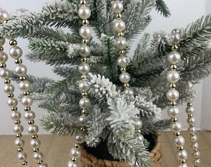 Gorgeous Beaded Pearl Garland, Pearl Strand Garland 9 Feet, Pearl ...