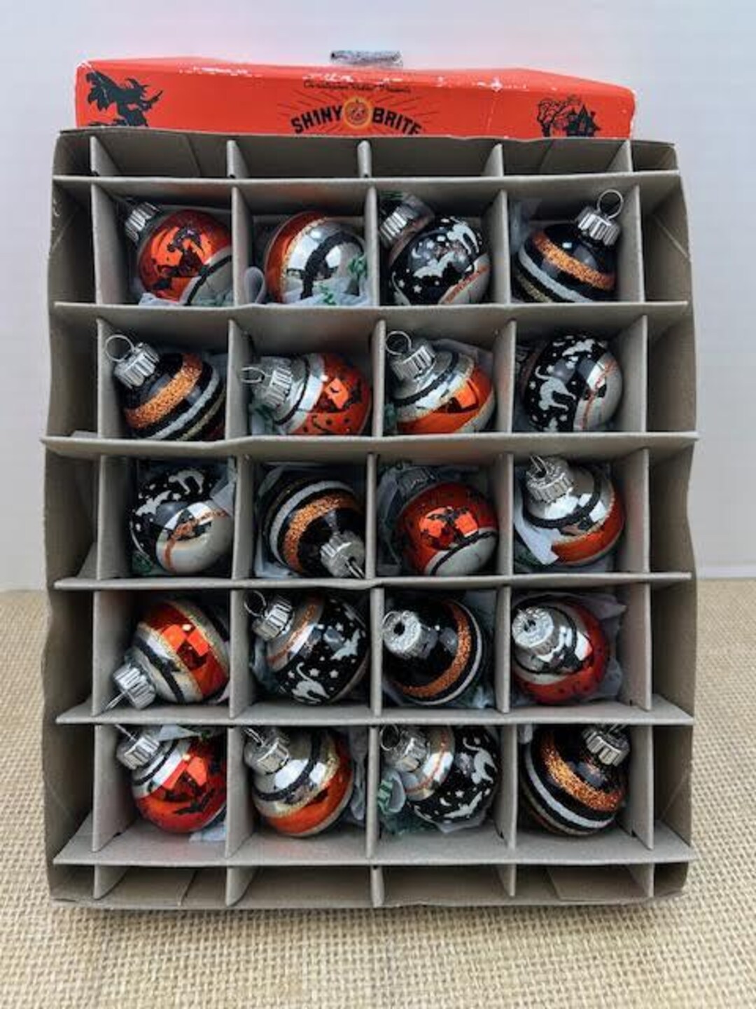 20 Mini Shiny Brite Halloween Ornaments, Halloween Ornaments From ...