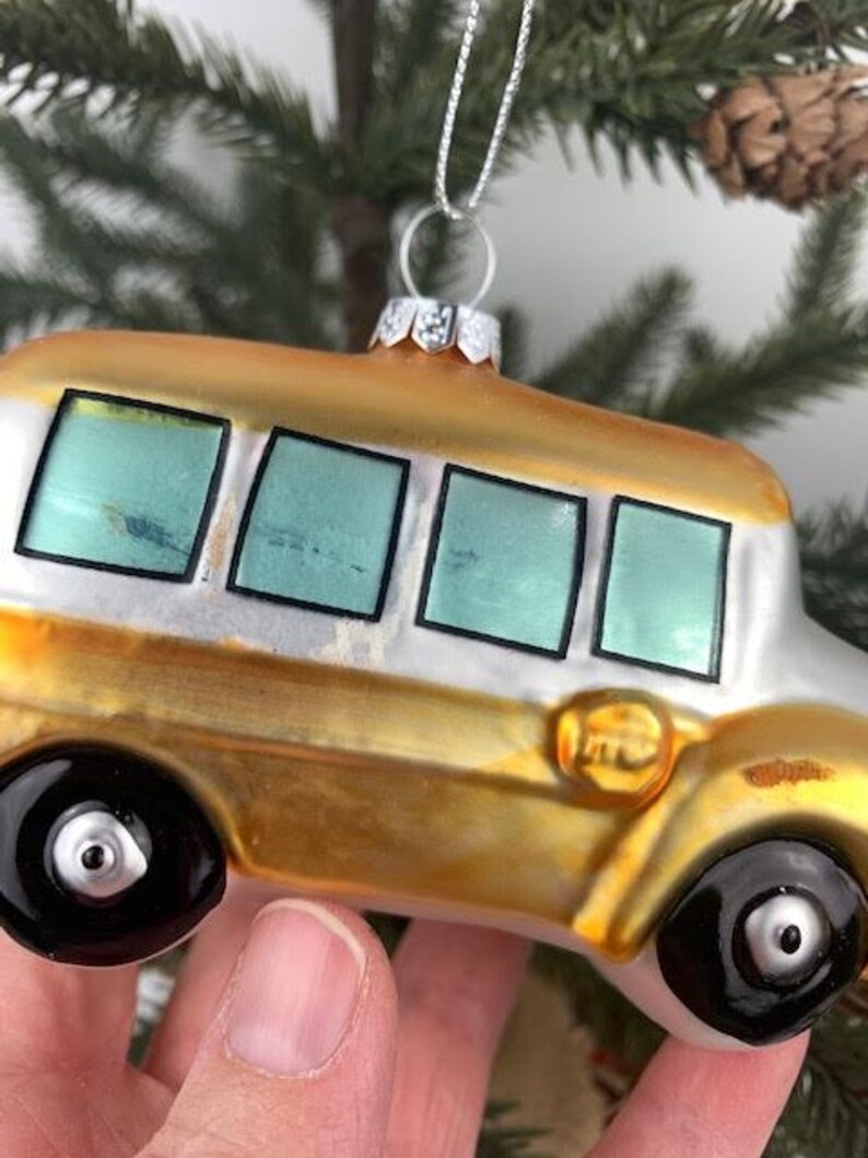 Glass School Bus Ornament First Year of School Ornament - Etsy