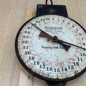 Vintage Hanson Dairy Scale, Vintage Farm Scale, Hanson Dairy Scale ...
